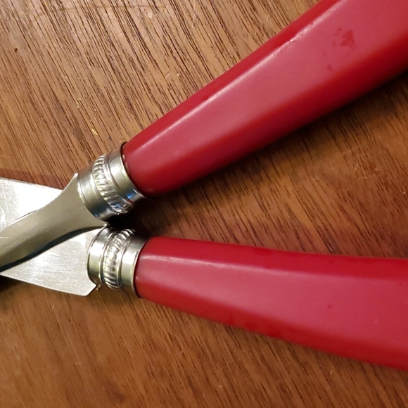 Vintage | Dining | Vintage Red Bakelite Carving Knife And Meat Fork ...